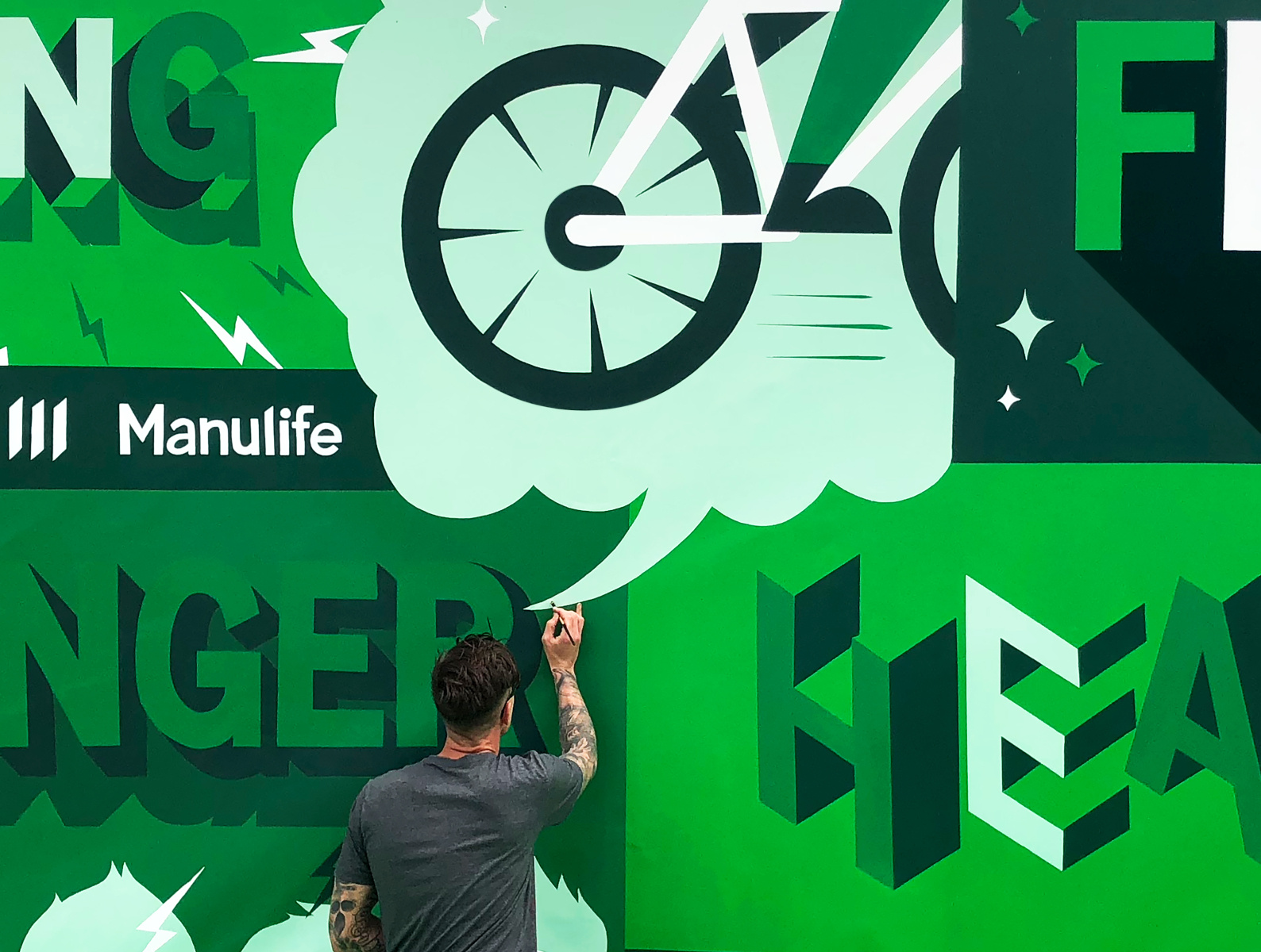 Manulife Mural Process by Ben Johnston on Dribbble