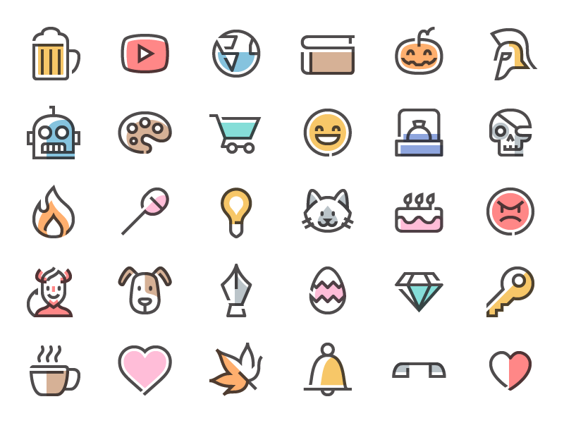 Simple Line Free Icons Pack by IconShock & ByPeople on Dribbble