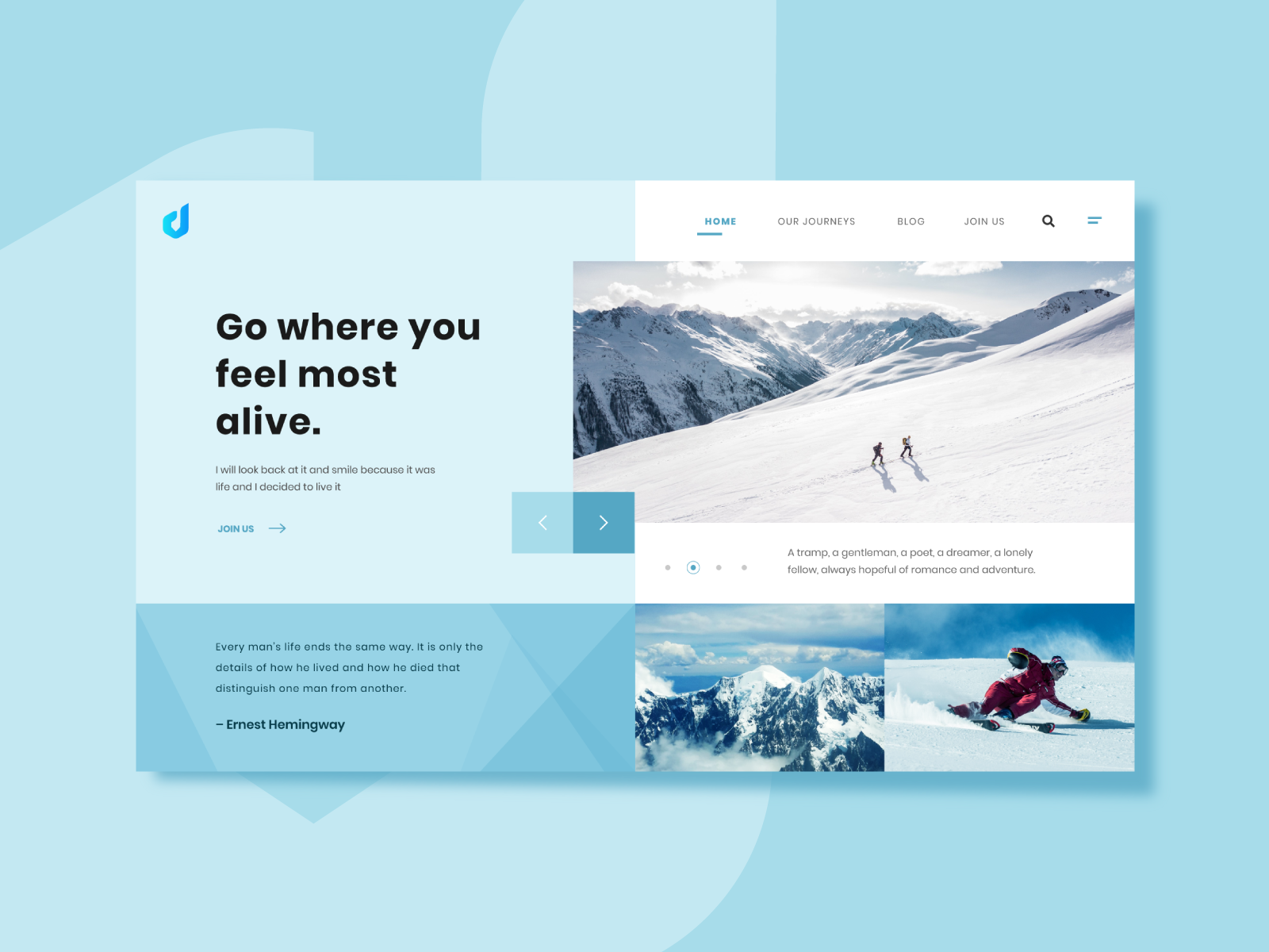Adventure site by Dedisain on Dribbble