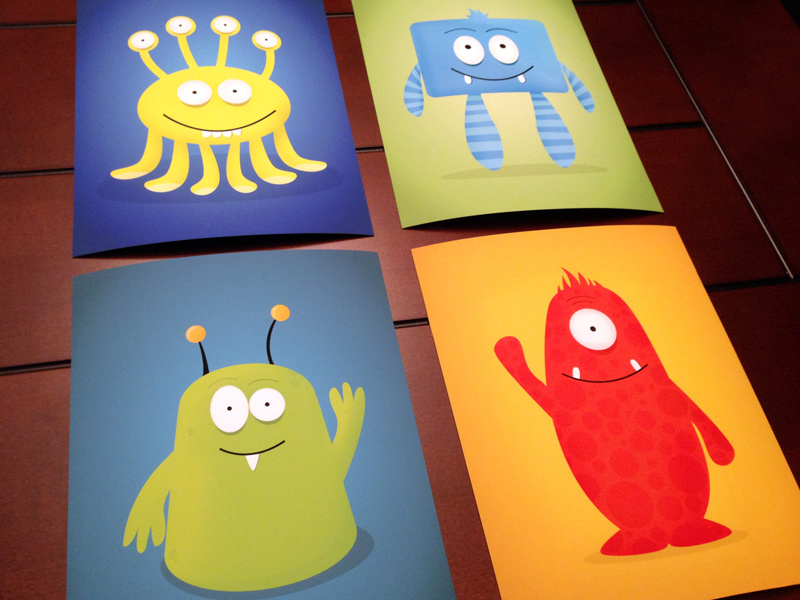 Little Monsters Prints! by Josh Dunaway on Dribbble
