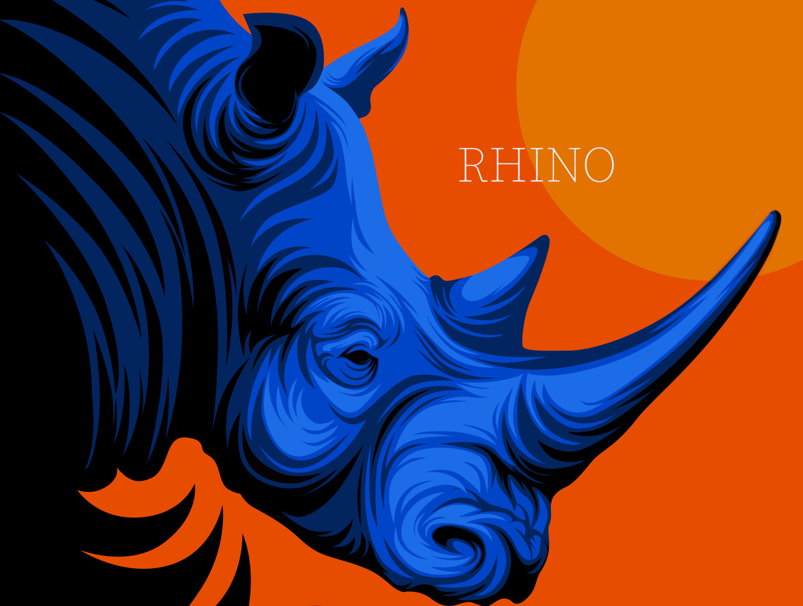 RHINO vector illustration by Aida Khubaeva on Dribbble