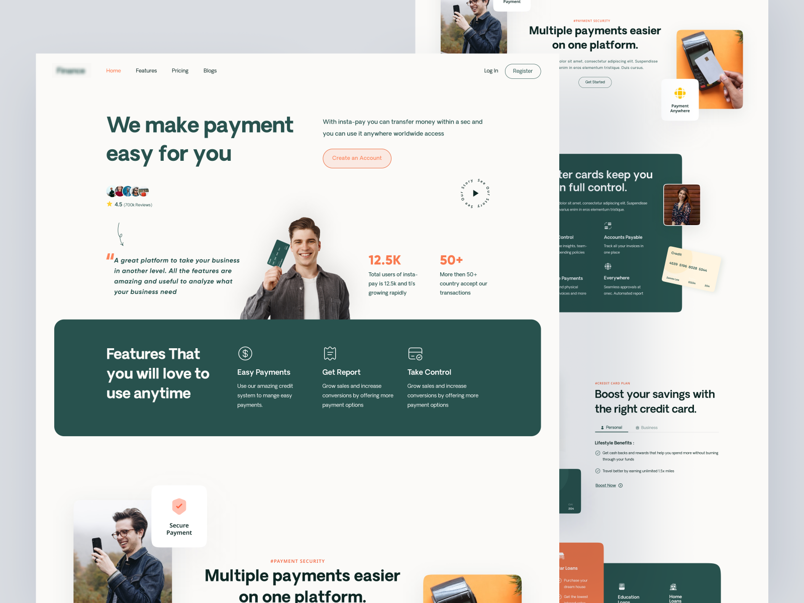 Fin-tech Landing Page by Ashfak Ahmed Sayem for Prelook Studio on Dribbble