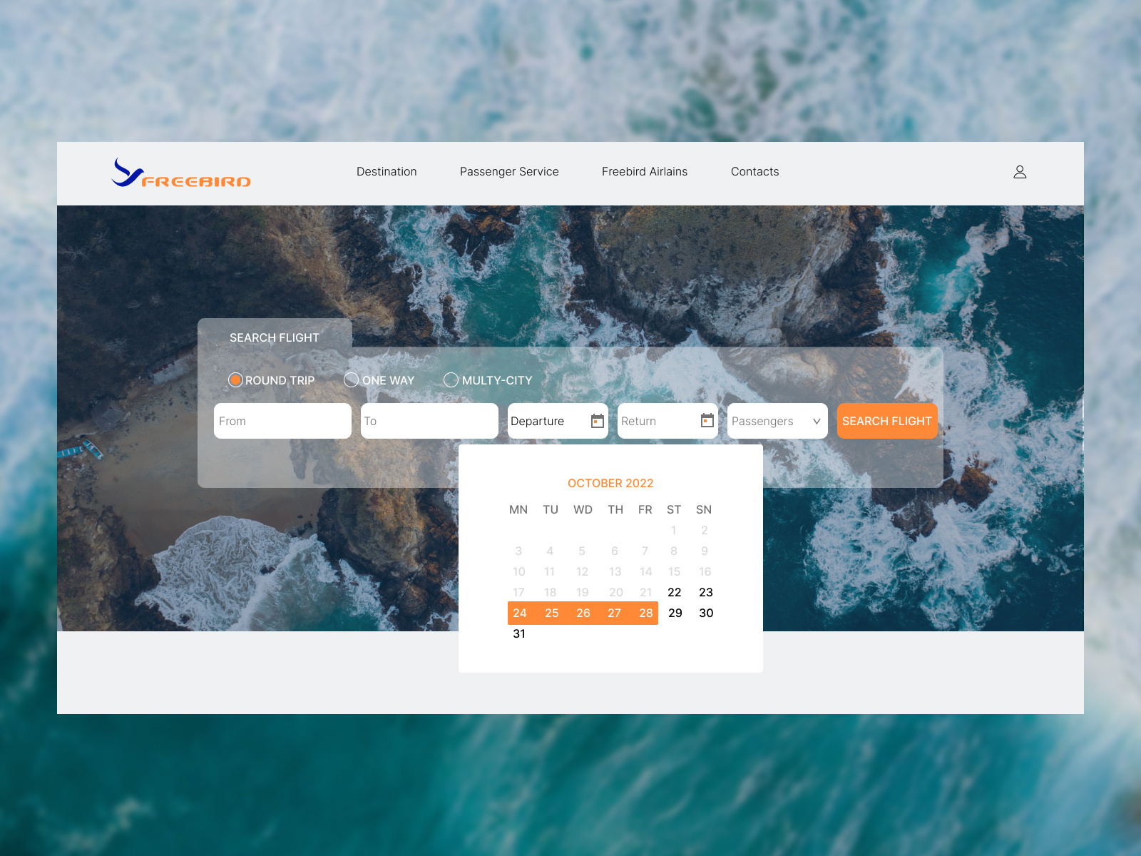 UX/UI design for the aircraft tickets booking by Alina Filippova on ...