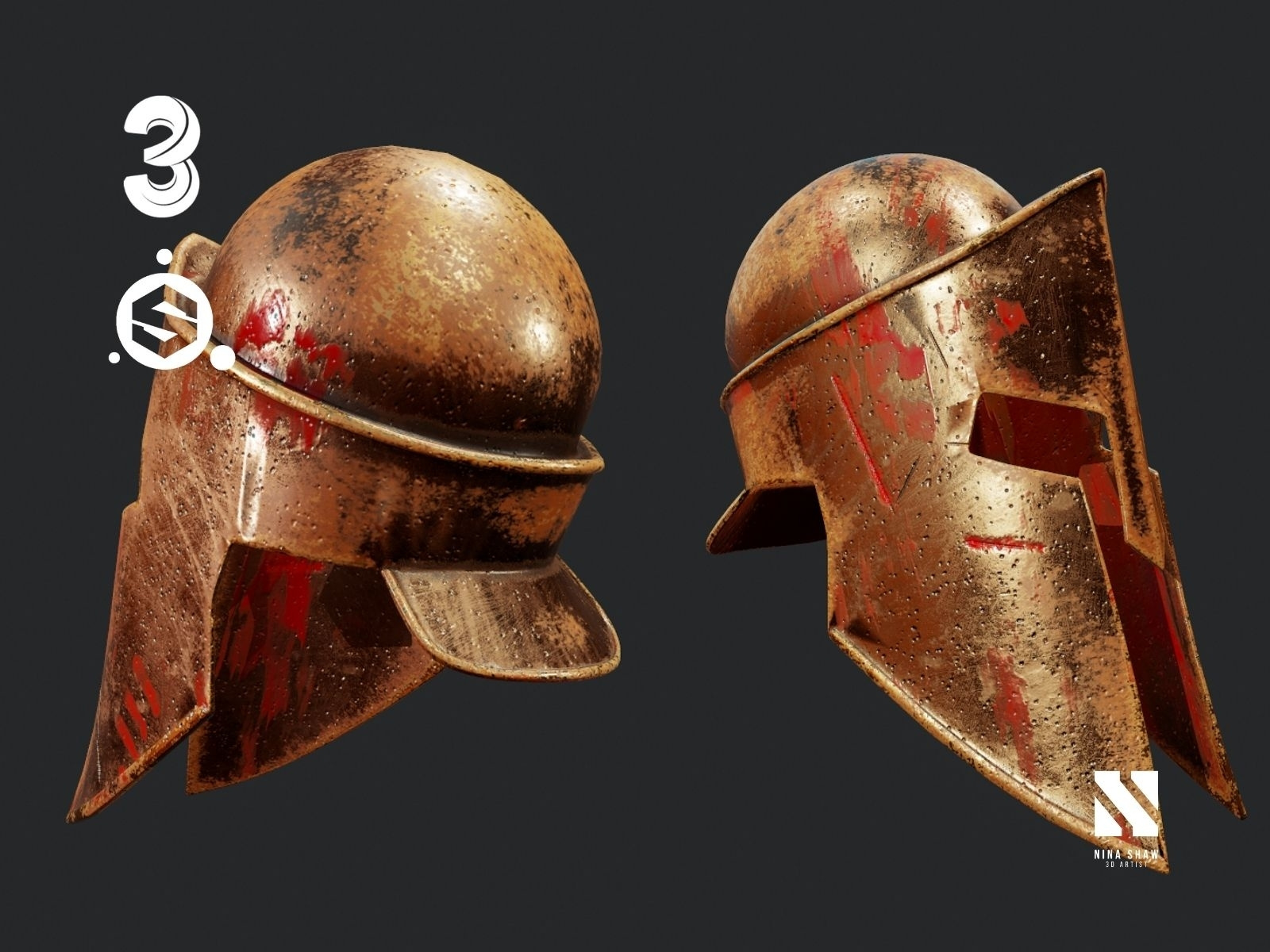 Spartan Helmet by ninashaw on Dribbble