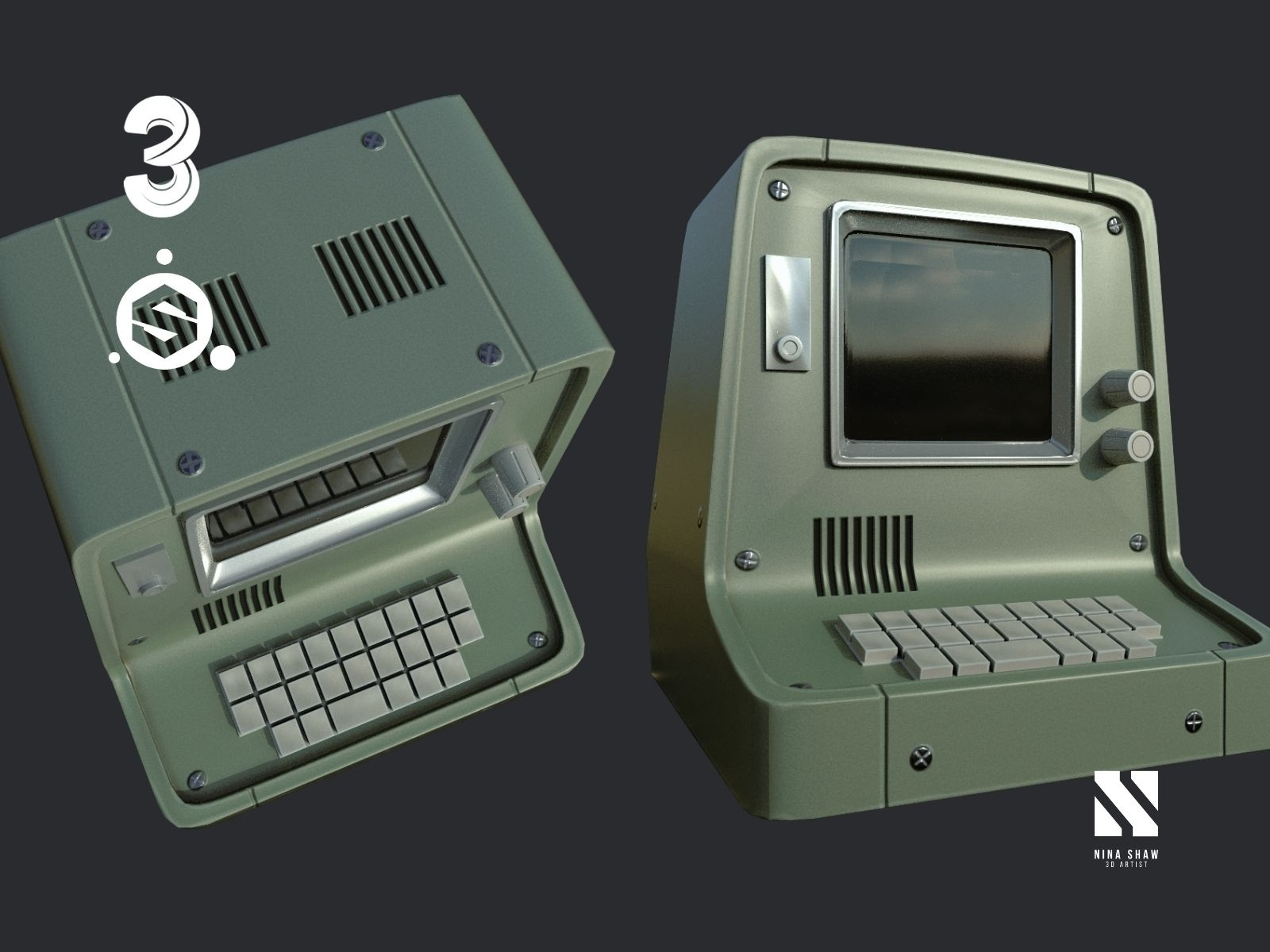 Retro Stylized Computer By Ninashaw On Dribbble