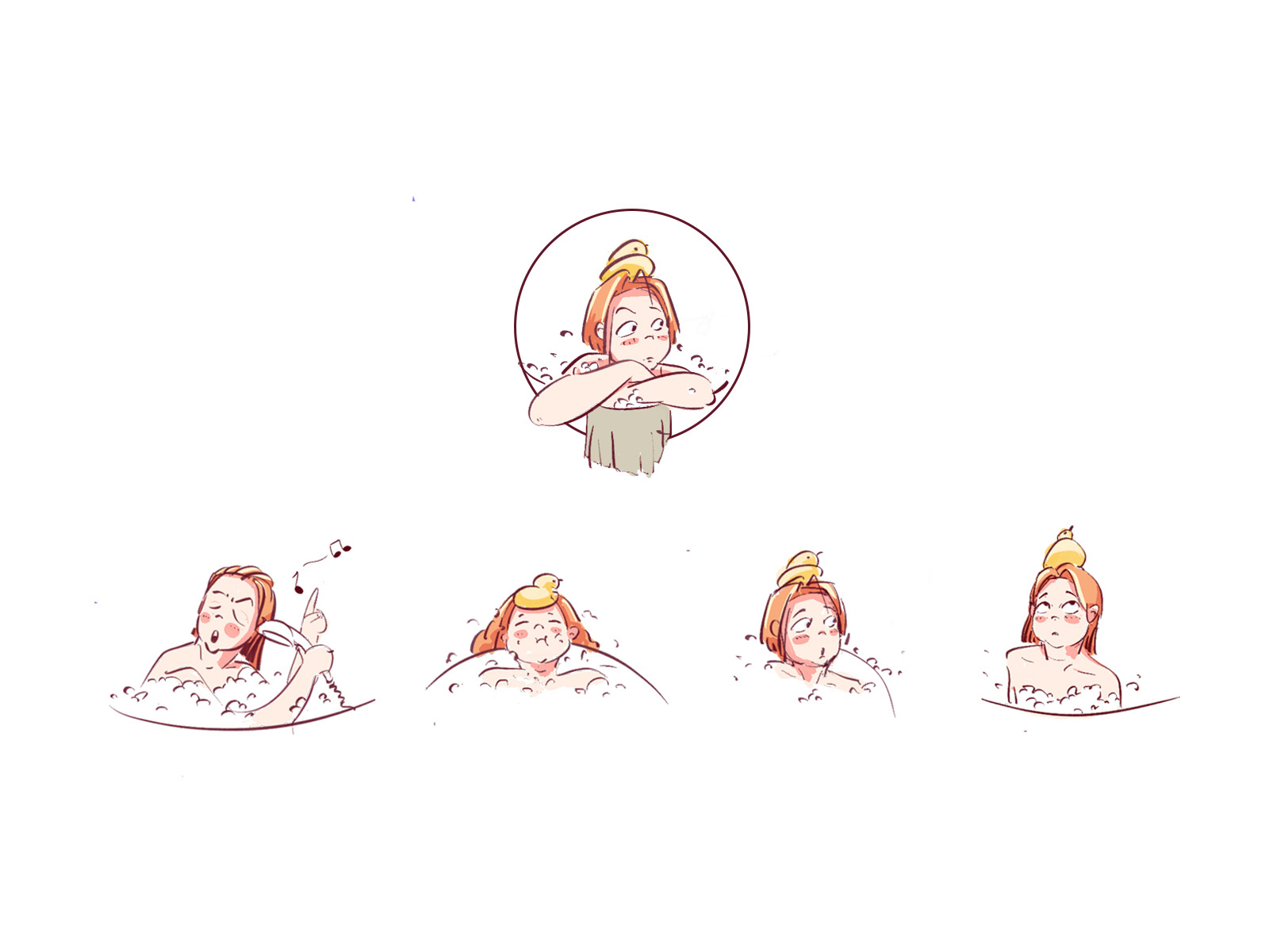 Take a bath by Ran on Dribbble