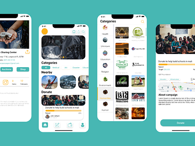 Donation app UI/UX by Pixel Fire on Dribbble