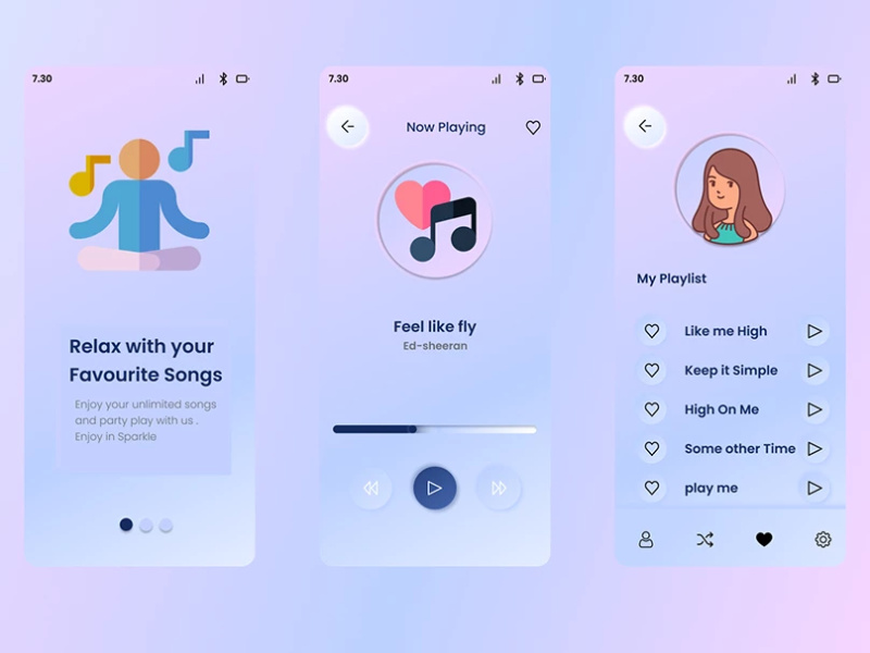 Neumorphic effect-Mobile screens design by Vinitha Marappan on Dribbble