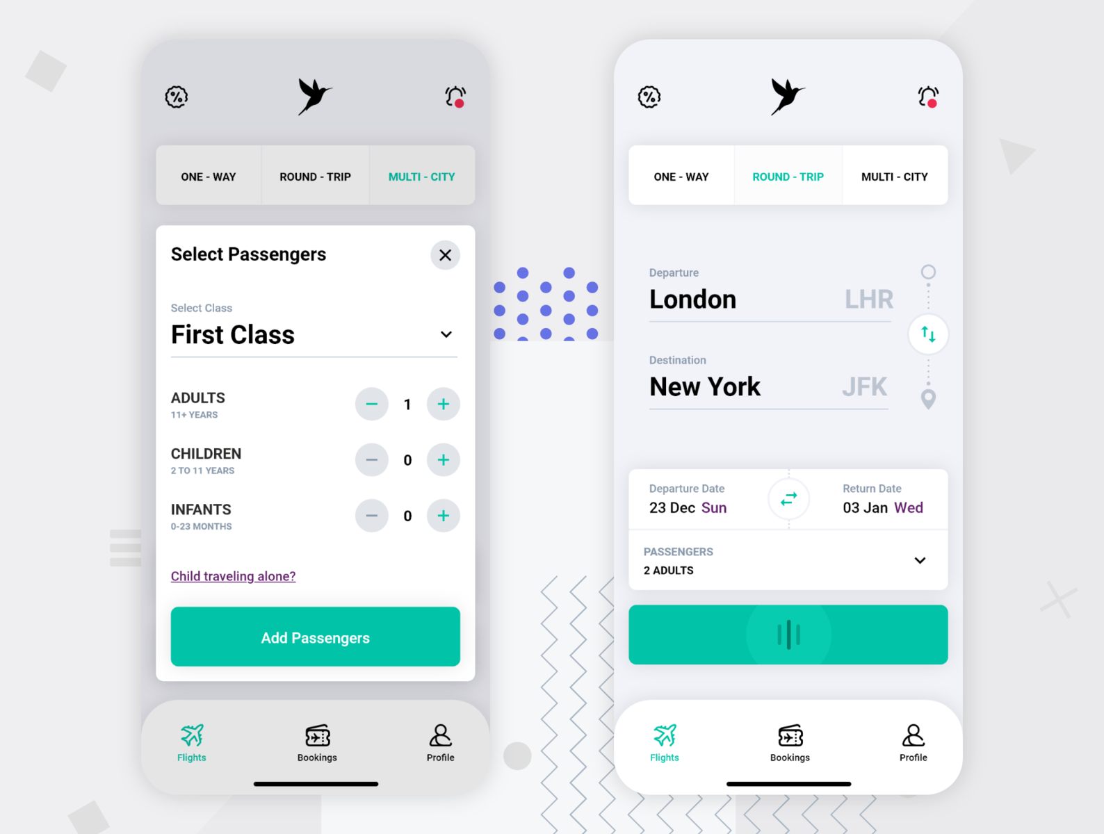 Flights App UI Kit by Cristian Radu on Dribbble