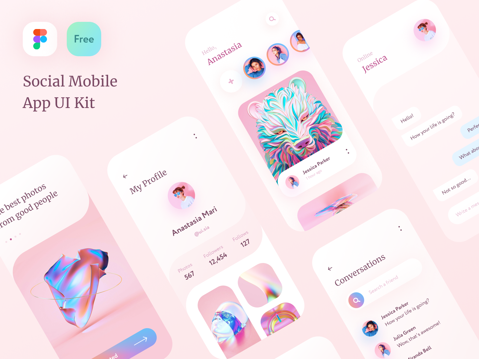 FREE Social Mobile App UI Kit Figma By Anastasia Marinicheva On Dribbble
