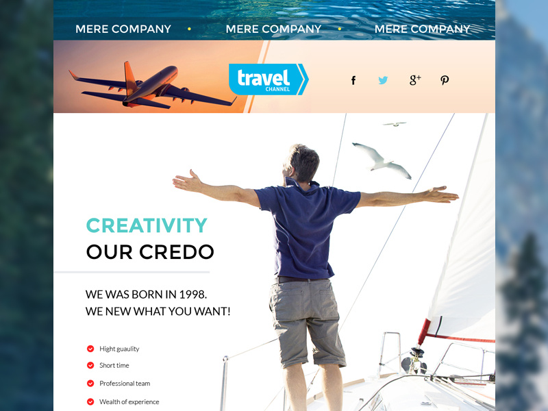 Travel Event Template [sample] by D2M Cortez on Dribbble