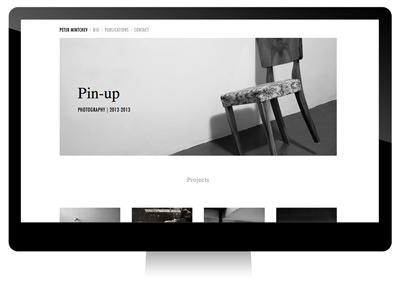 Artist website by Peter Mintchev on Dribbble