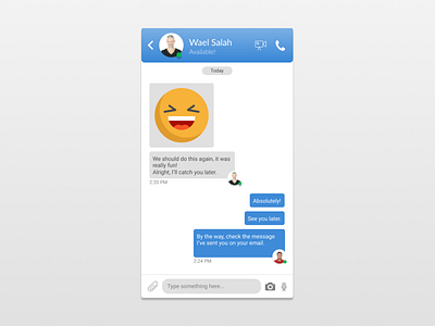 Daily UI #013 - Direct Messaging by Eslam Tawakol on Dribbble