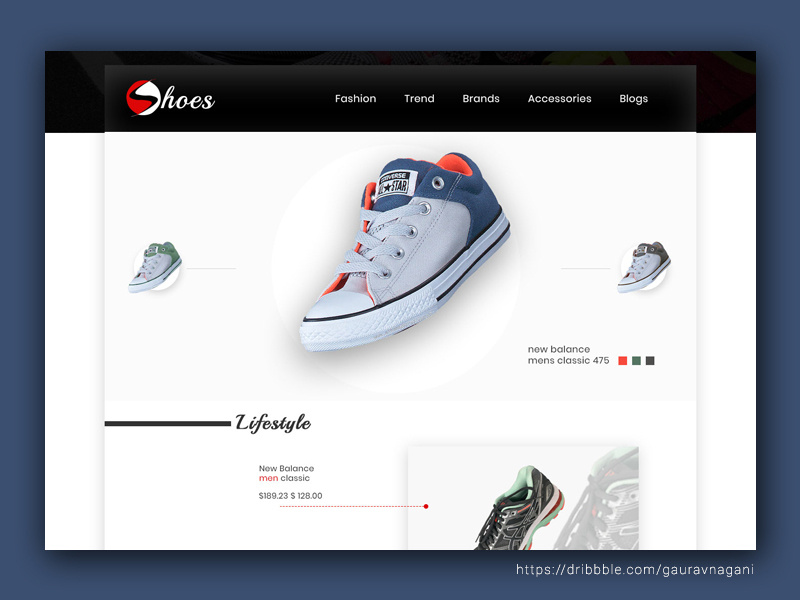 Shoes Website Design designs, themes, templates and downloadable ...