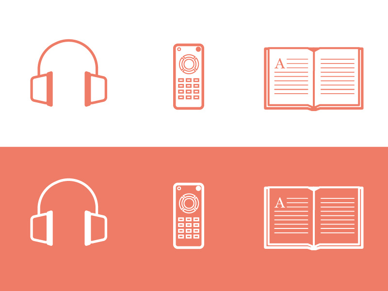 listening / watching / reading by Rhiannon Heeley on Dribbble