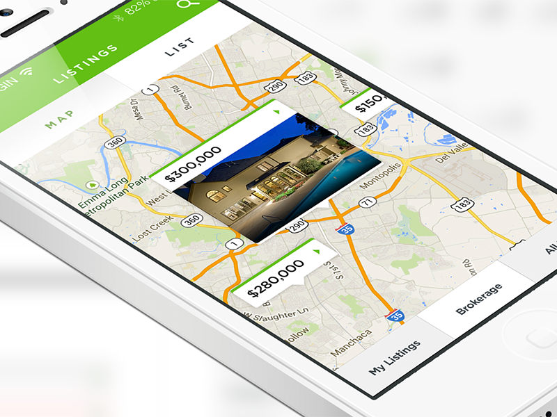 Real Estate Map by Bryce Thompson on Dribbble