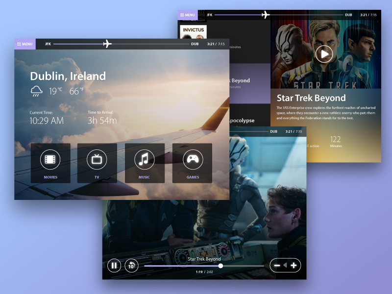 In-Flight Entertainment by Sean Hadin on Dribbble