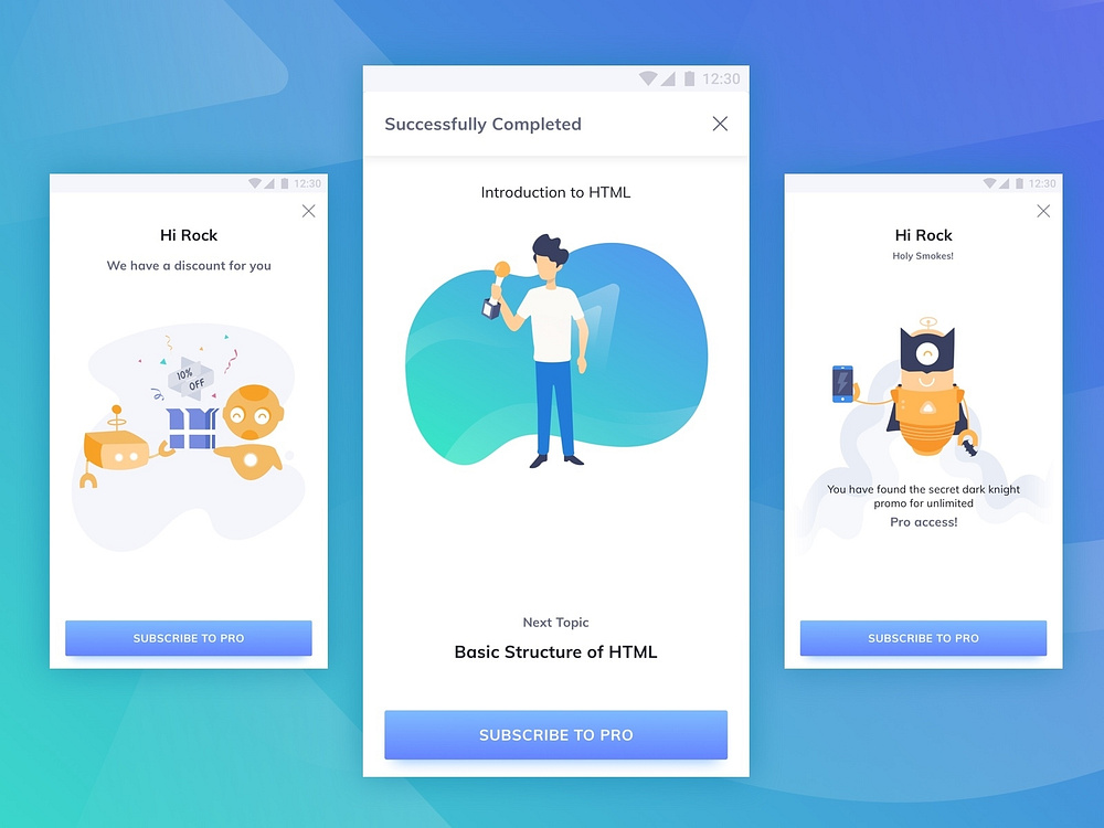 Success Screen UI designs, themes, templates and downloadable graphic ...