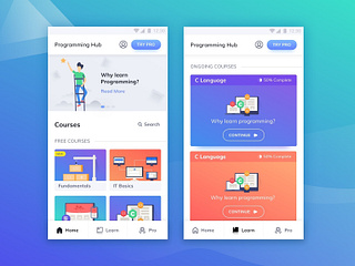 Programming Hub - Home Screen UI by ProCreator - Global UI/UX Design ...