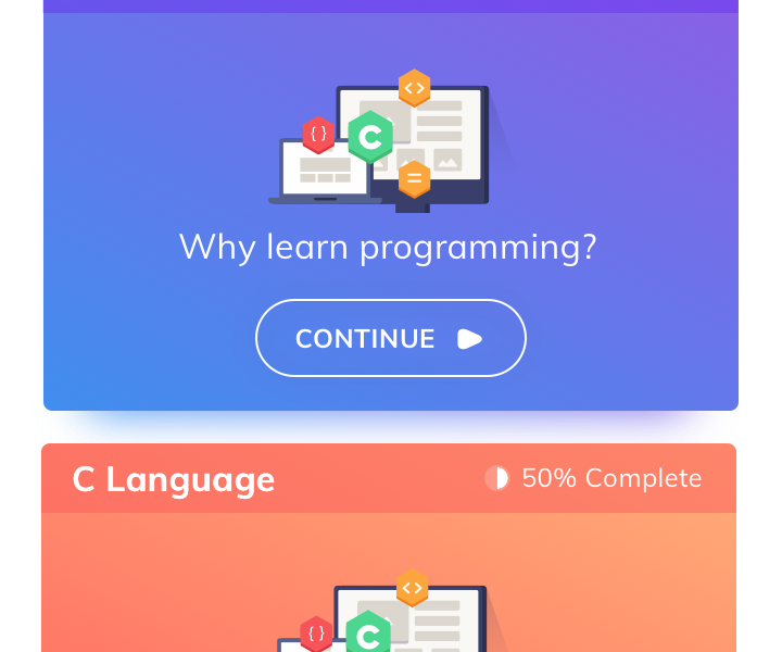 Programming Hub - Home Screen UI by ProCreator - Global UI/UX Design ...
