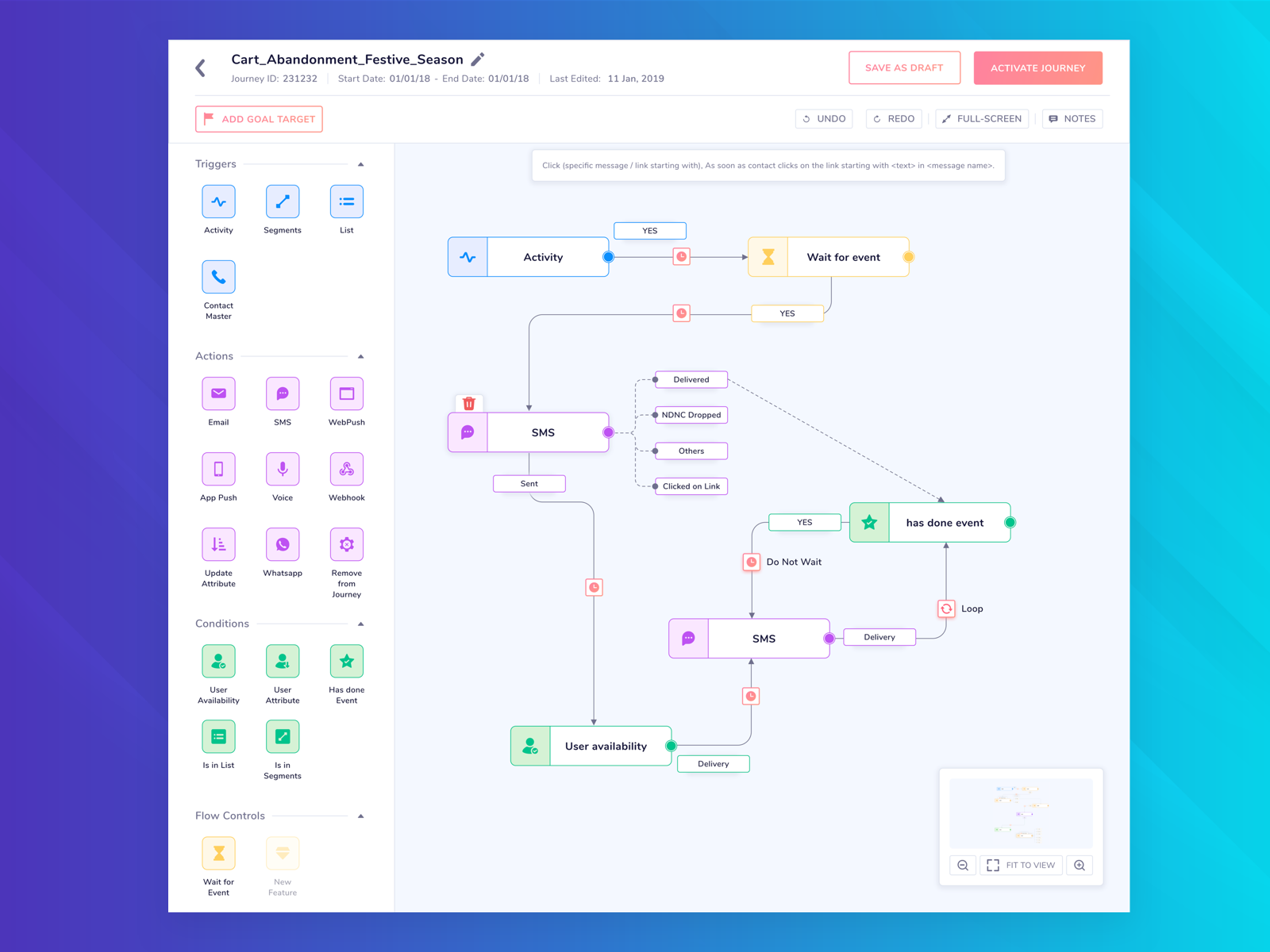 Customer Journey Builder Application by ProCreator on Dribbble