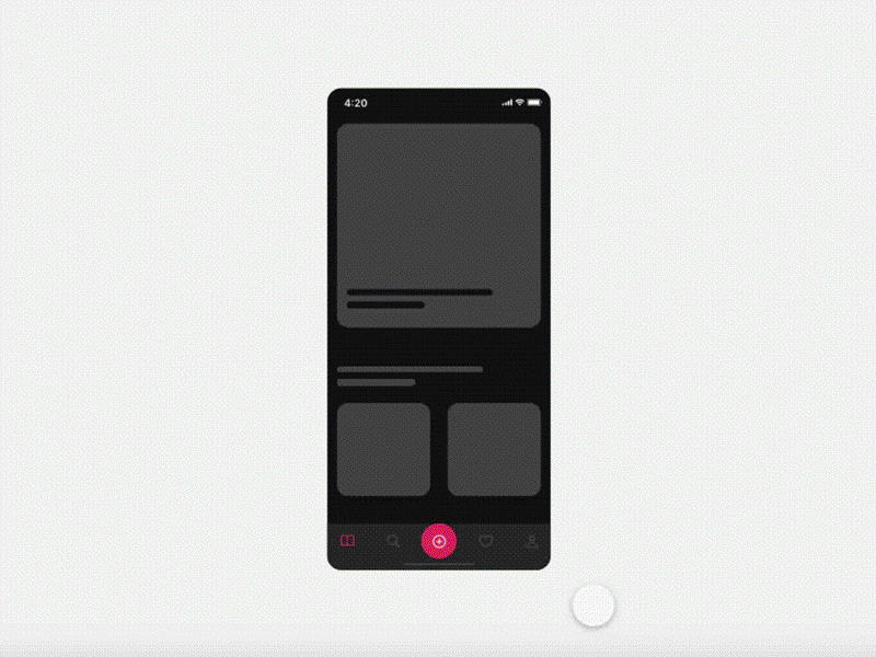 Adding content button animation by Denis Zelenykh on Dribbble