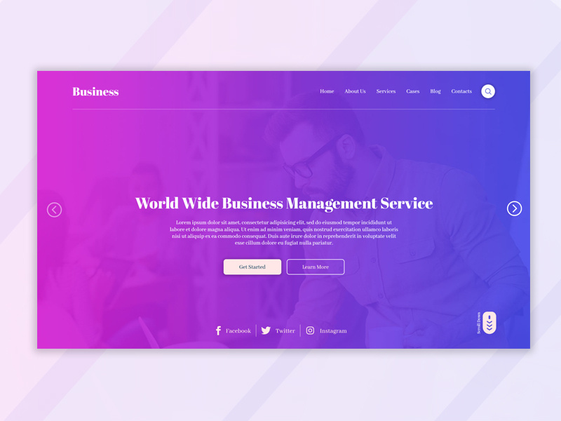 Corporate Business website by designer99studio on Dribbble
