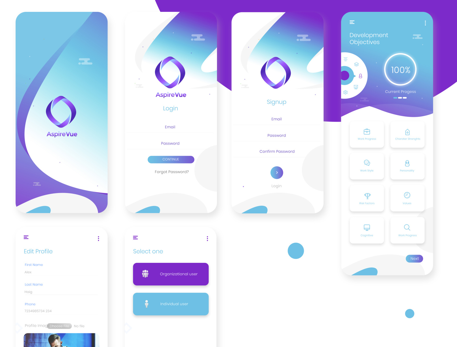 Aspire Vue Business UI UX by Mohammed I on Dribbble