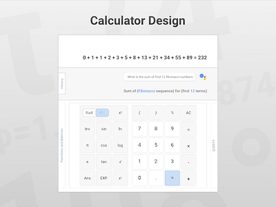 Calculator concept by Sai Abhijith on Dribbble