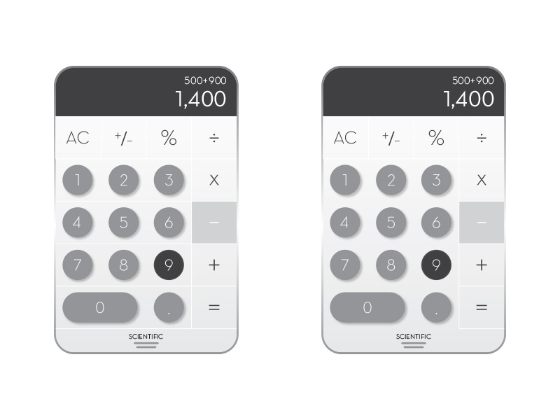 Daily UI 003 - Calculator UI by Logan Bingaman on Dribbble