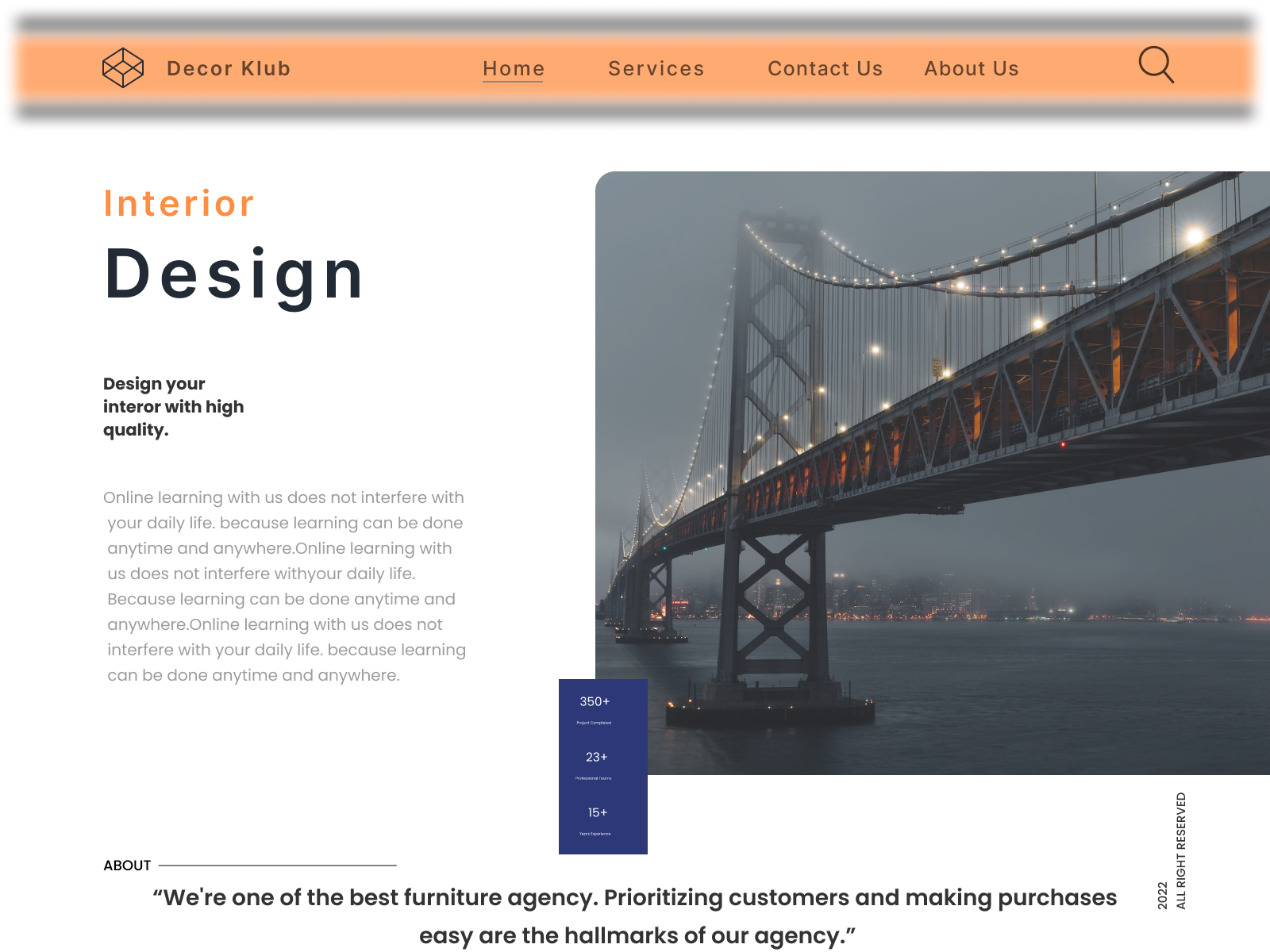 Interior Design Website UI Design by AMAN KHAN AFRIDI on Dribbble