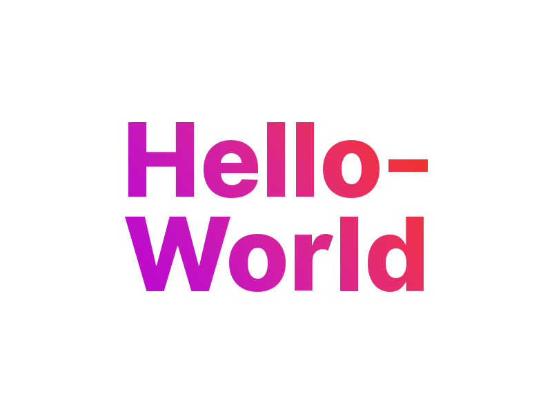 Hello World by David Yap on Dribbble