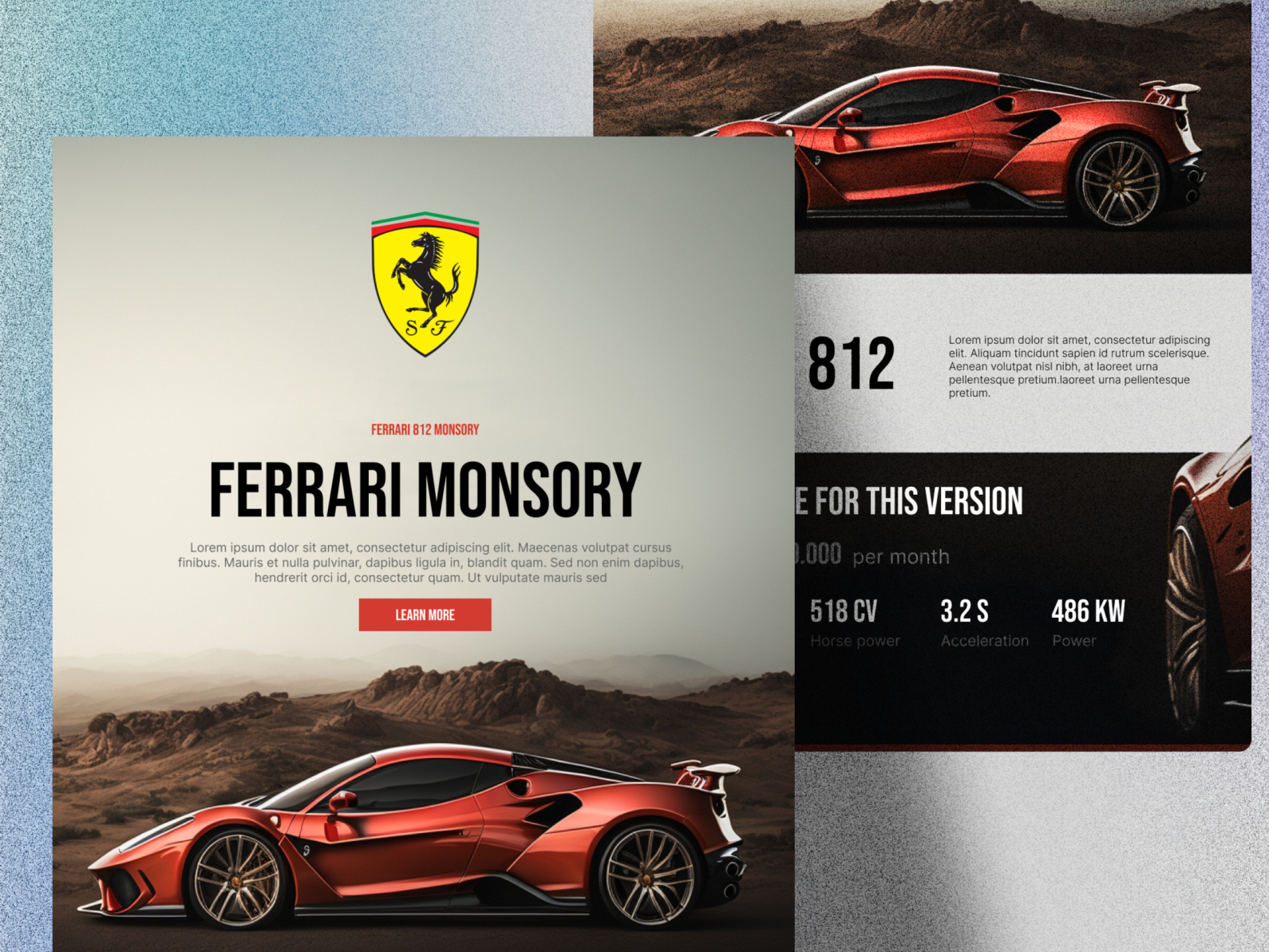 Ferrari Website by lowk on Dribbble