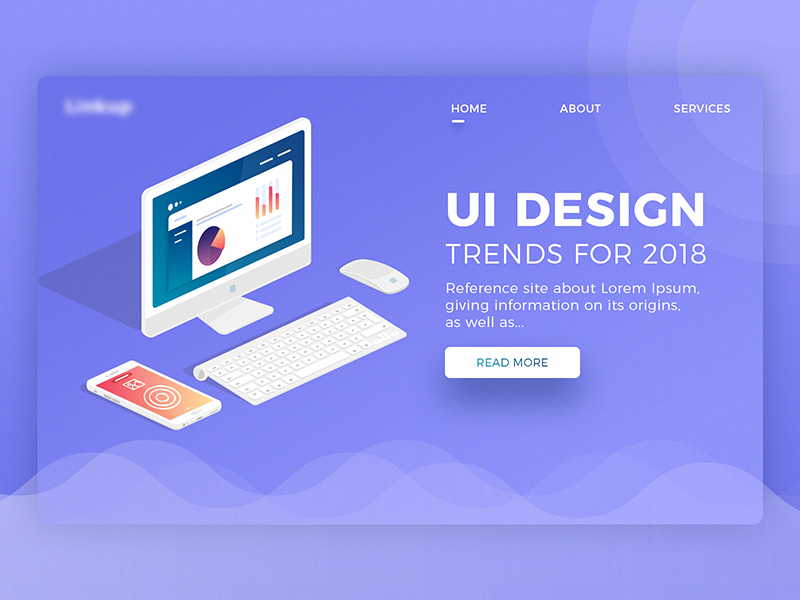 Ui Design Trends For 2018 by Bhanu Pratap Singh on Dribbble