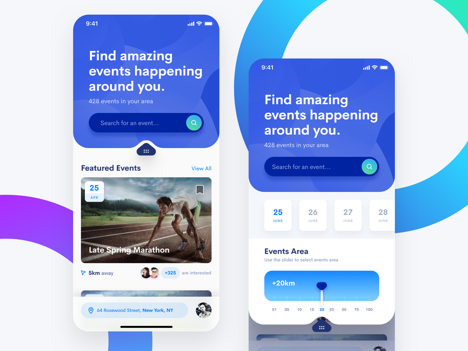 Events App by Ionut Zamfir on Dribbble