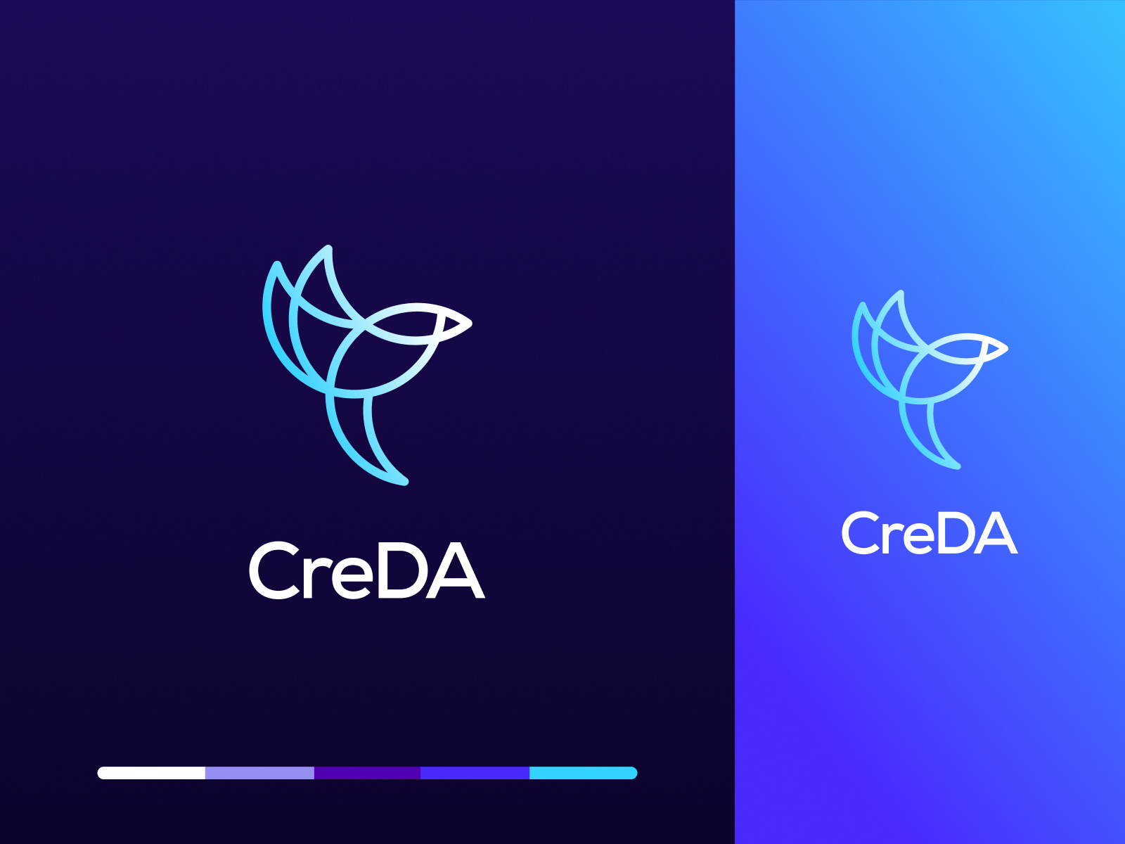 CreDA logo - financial freedom - bird logo by Ben Kókolas on Dribbble