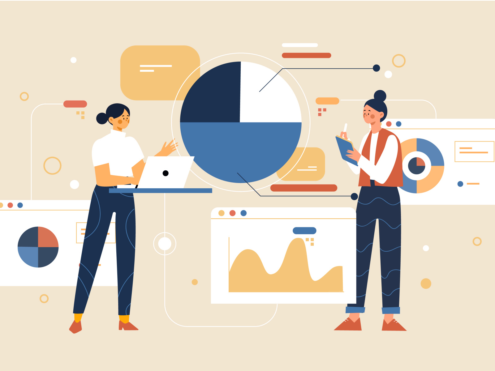 Gathering Data by Jessica Flores for Felic Art on Dribbble