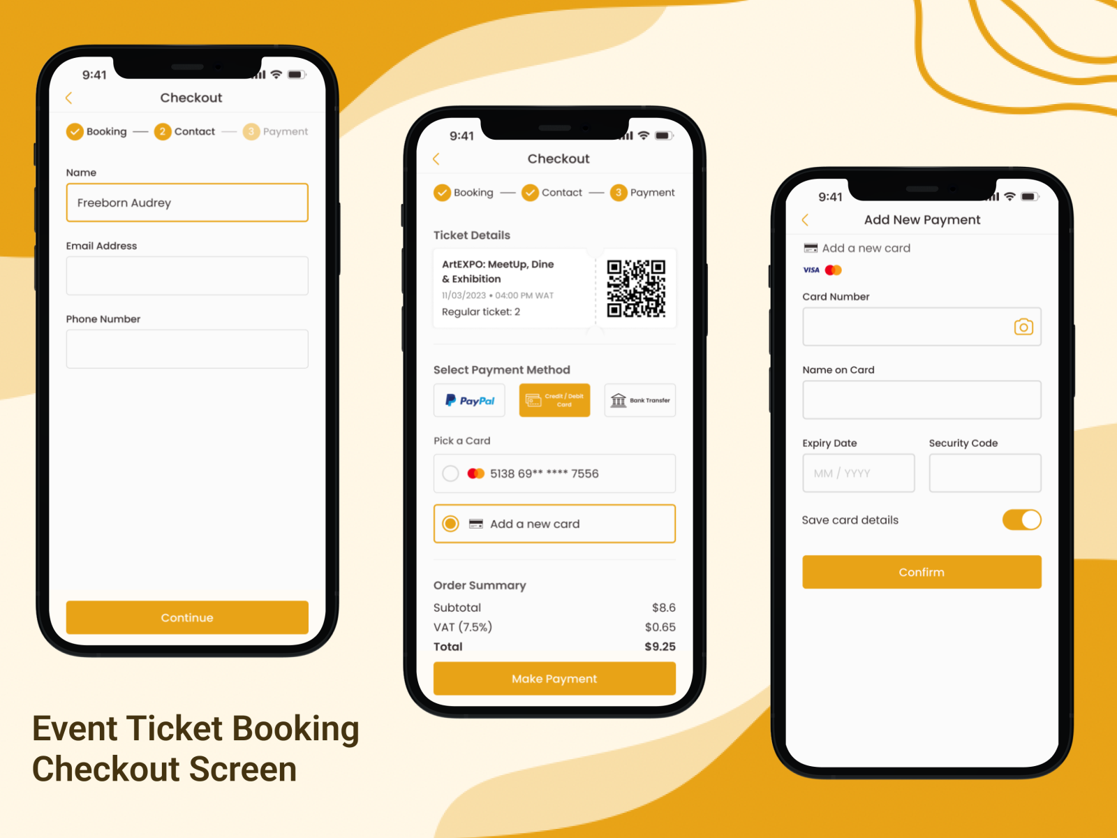 Daily UI 002: Event Ticket Booking Checkout Screen by Freeborn Audrey ...