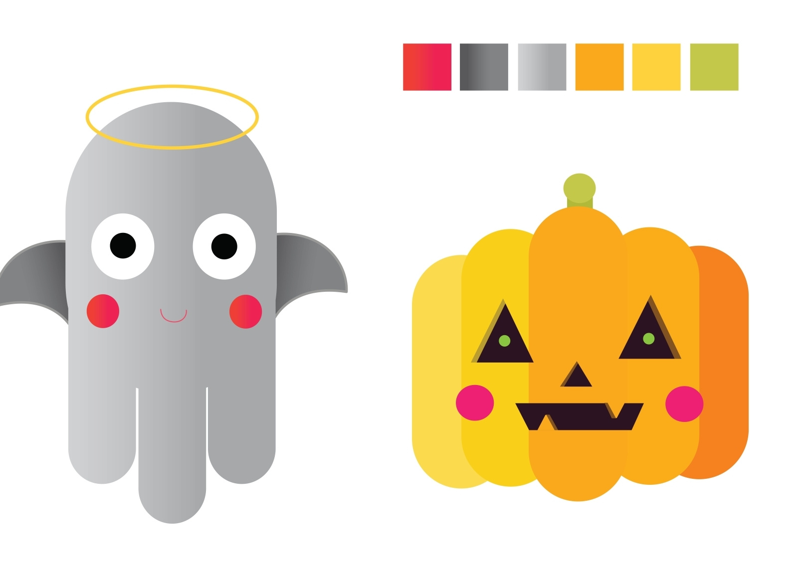 Cute Halloween graphic elements by Oussama on Dribbble