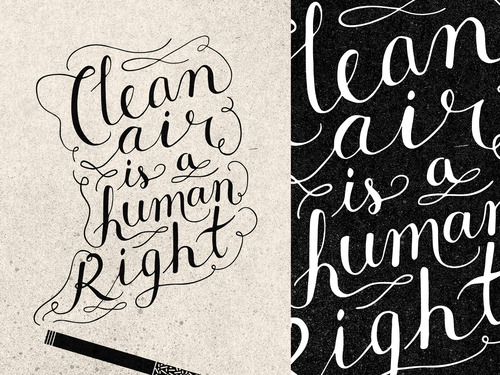 Clean Air Lettering by Amie Colosa on Dribbble
