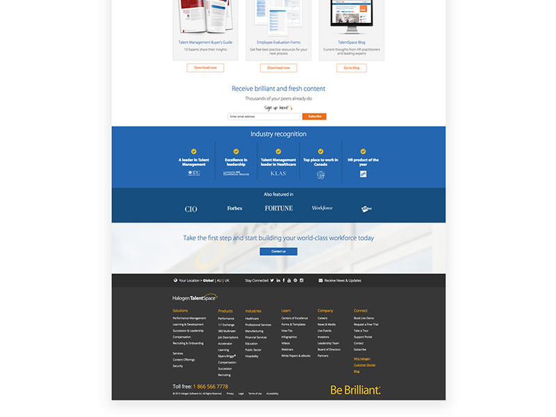 Halogen homepage 3 by Bryan McCloskey on Dribbble