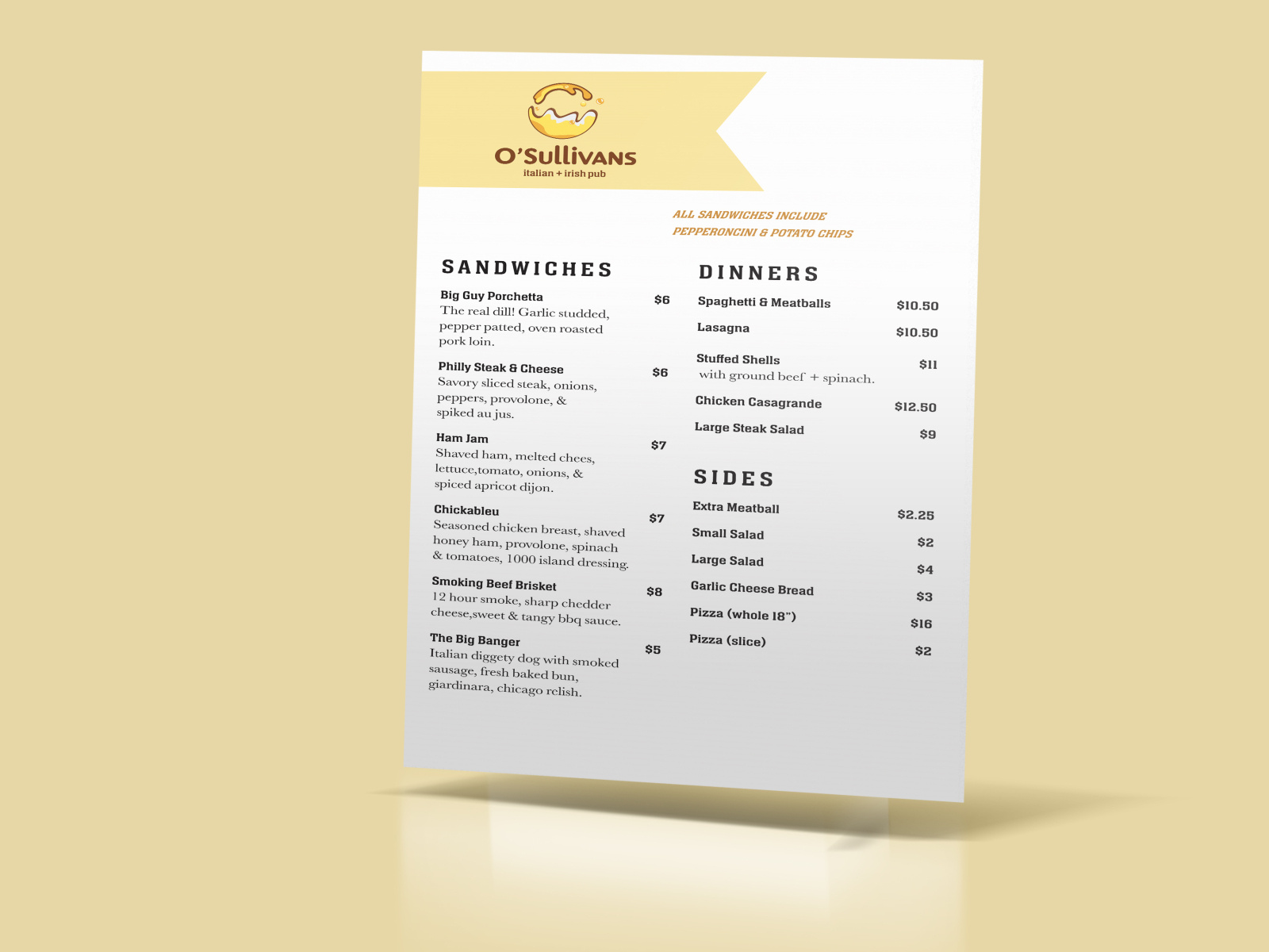 Menu designs by Alexandria Leitch on Dribbble