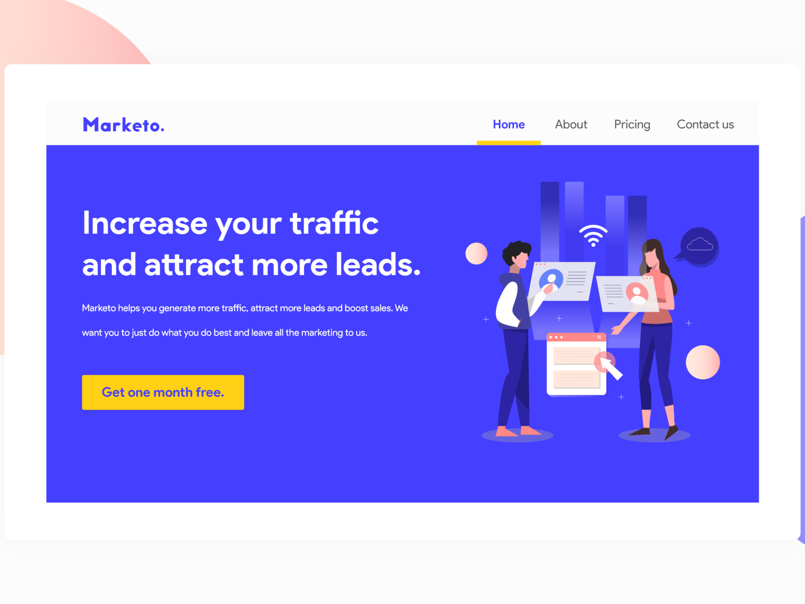 Marketo- Marketing Agency Landing Page by Rohan Mishra on Dribbble