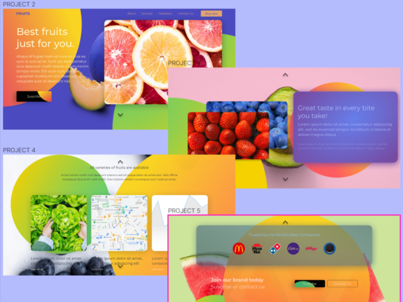 Fruit web ui by Ogheneovo Egajivwie on Dribbble