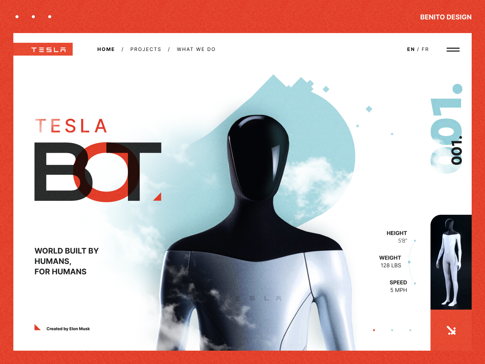 Tesla BOT [ Concept ] by Yaroslav Abdulzade on Dribbble