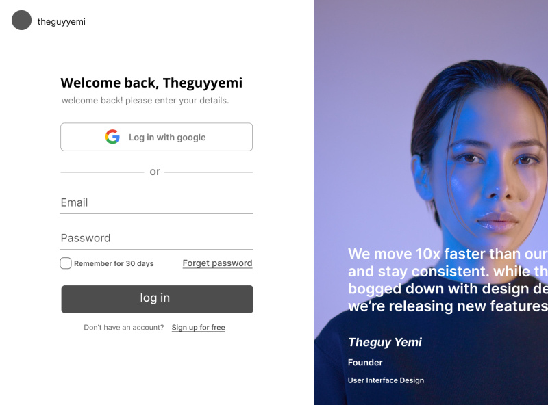 Web login page by Ibrahim yemi on Dribbble