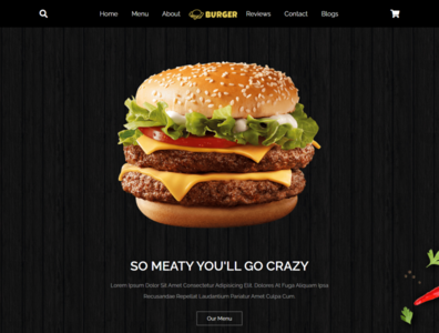 Fully Responsive Burger Food Website by Faisal on Dribbble