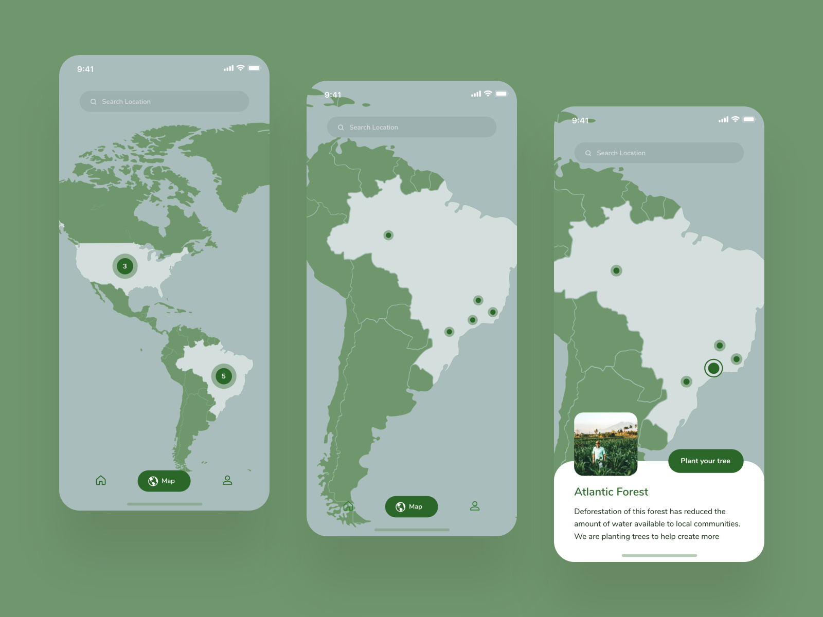 Forest Restoration App Concept - Map by Judith Ekedi Jangwa on Dribbble