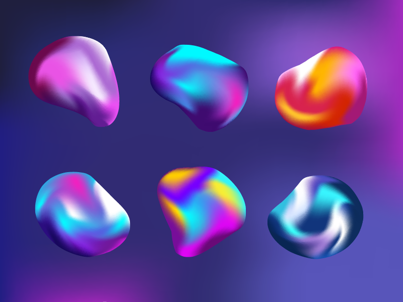 Colorful Gradient orbs by Célia Margotteau on Dribbble