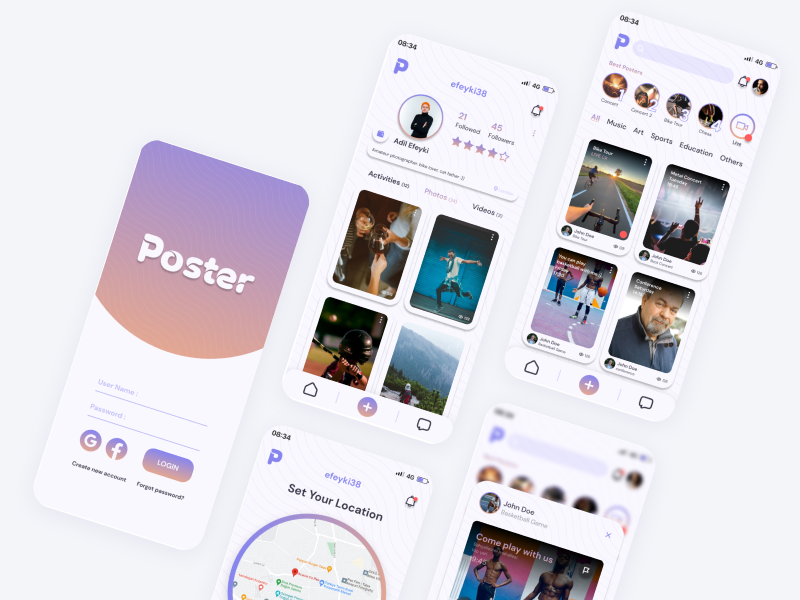 Poster App UI V2 by Çağrı Özarslan on Dribbble